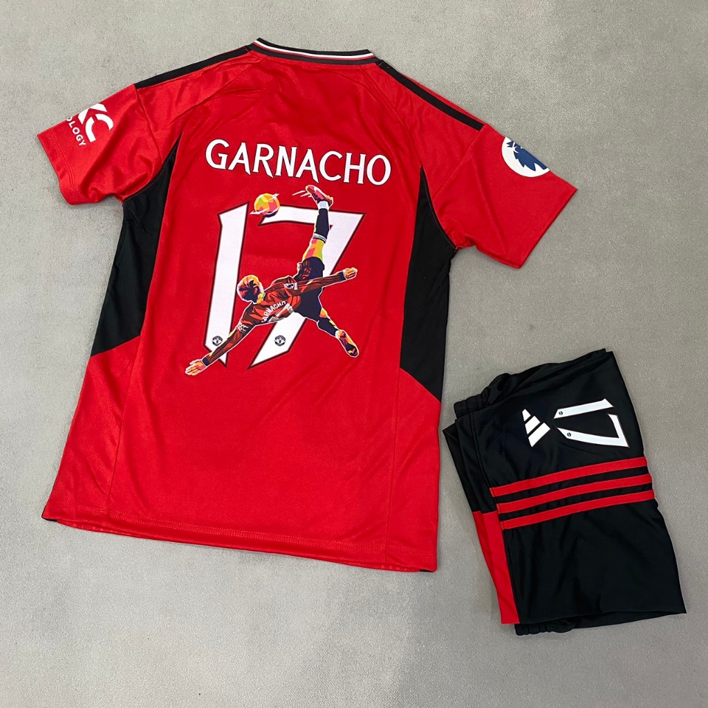 The 2024 Red MU Football Kit With Garnacho Number 17 Special Edition ...