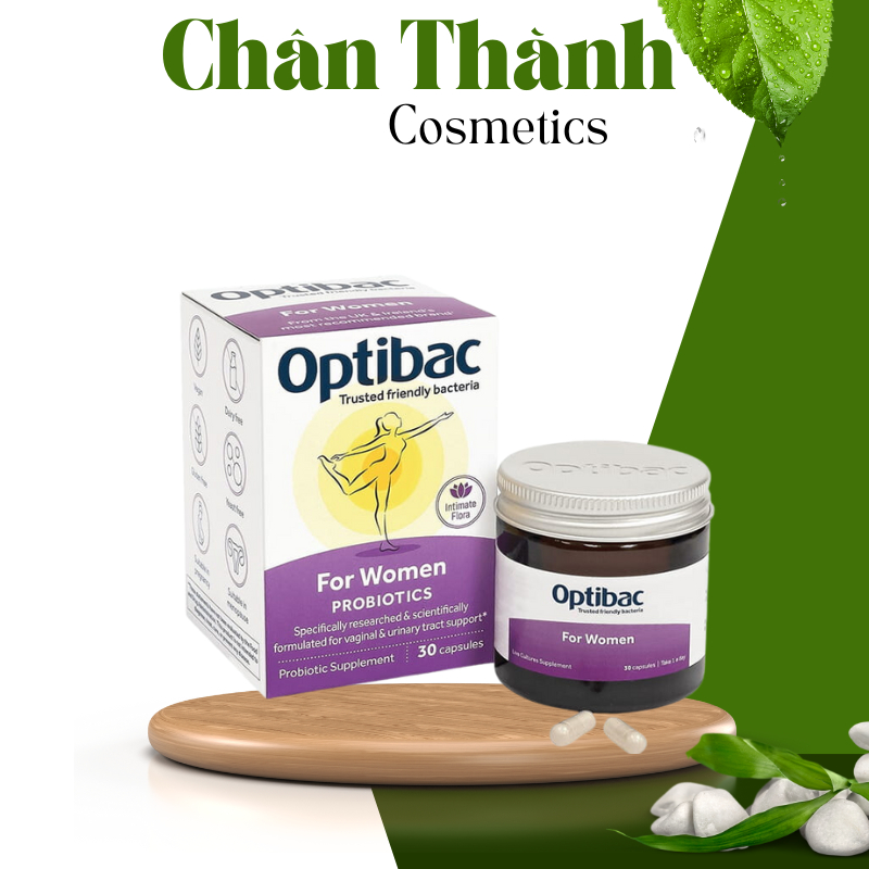 Purple Optibac Probiotics Supplement Beneficial Bacteria For Women 30v ...
