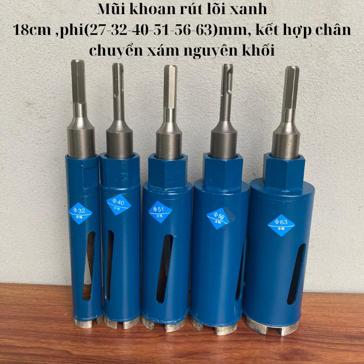 Dry Concrete Core Drills (27-32-40-51-56-63)mm 180mm Long, Monolithic ...