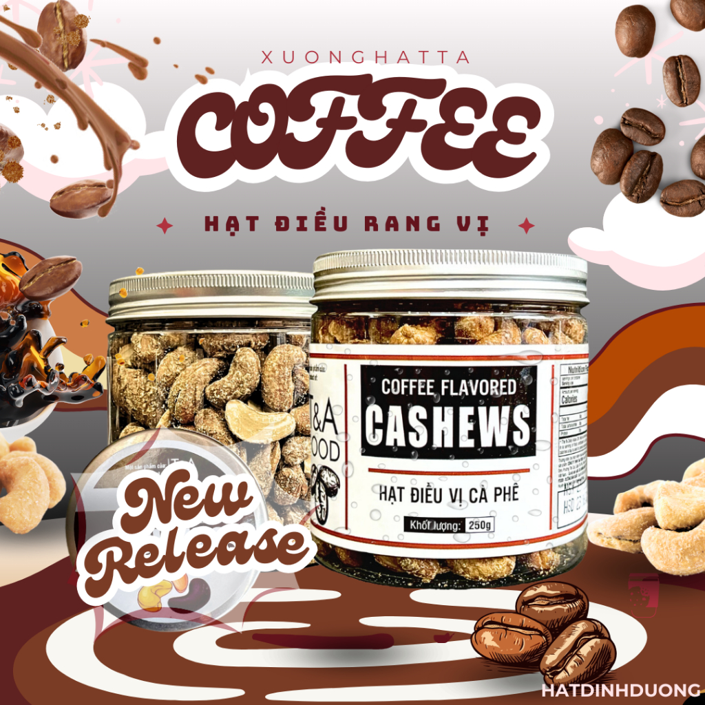 Premium COFFEE FLAVOR CASHEWS, 1st class coffee flavored cashew nuts ...