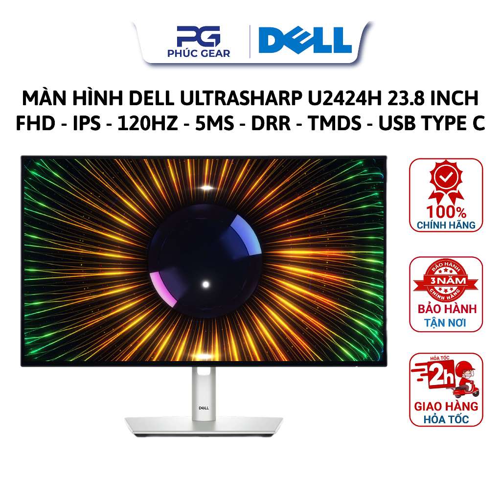 Dell UltraSharp U2424H 23.8inch Monitor - FHD - IPS - 120Hz - 5ms - DRR ...