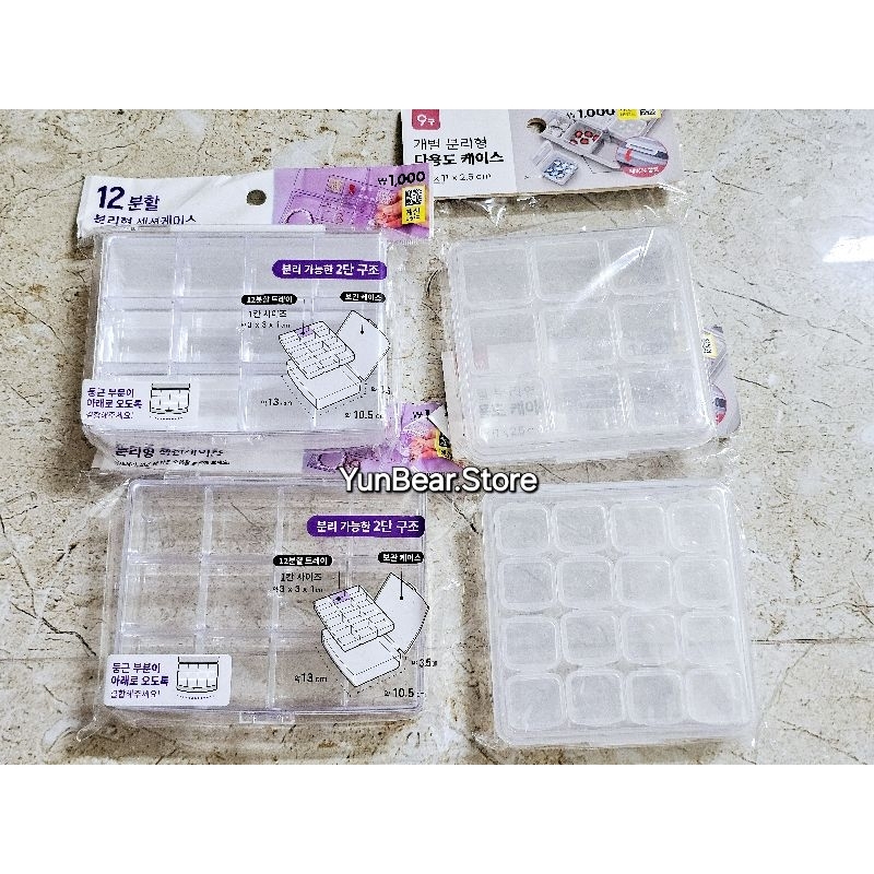 [New 2024] COMBO BOX OF REMOVABLE TRAY 9-12-16 COMPARTMENTS - DAISO ...
