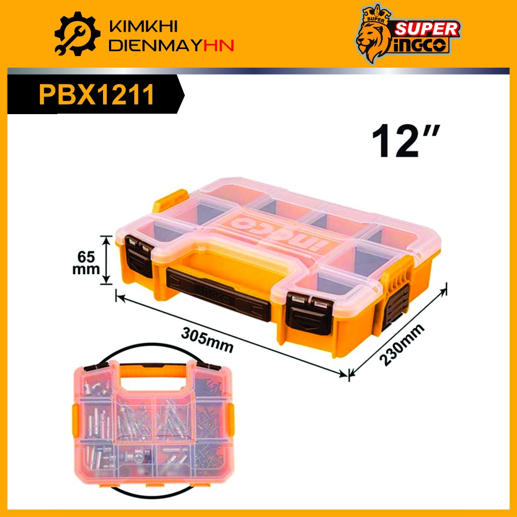 INGCO 12inch PBX1211 parts, screws, drill bits storage box | Shopee ...