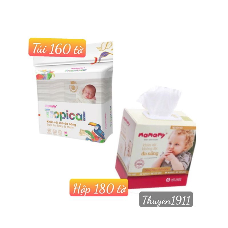 Mamamy Tropical multi-purpose dry towel 180 / 160 sheets from natural ...