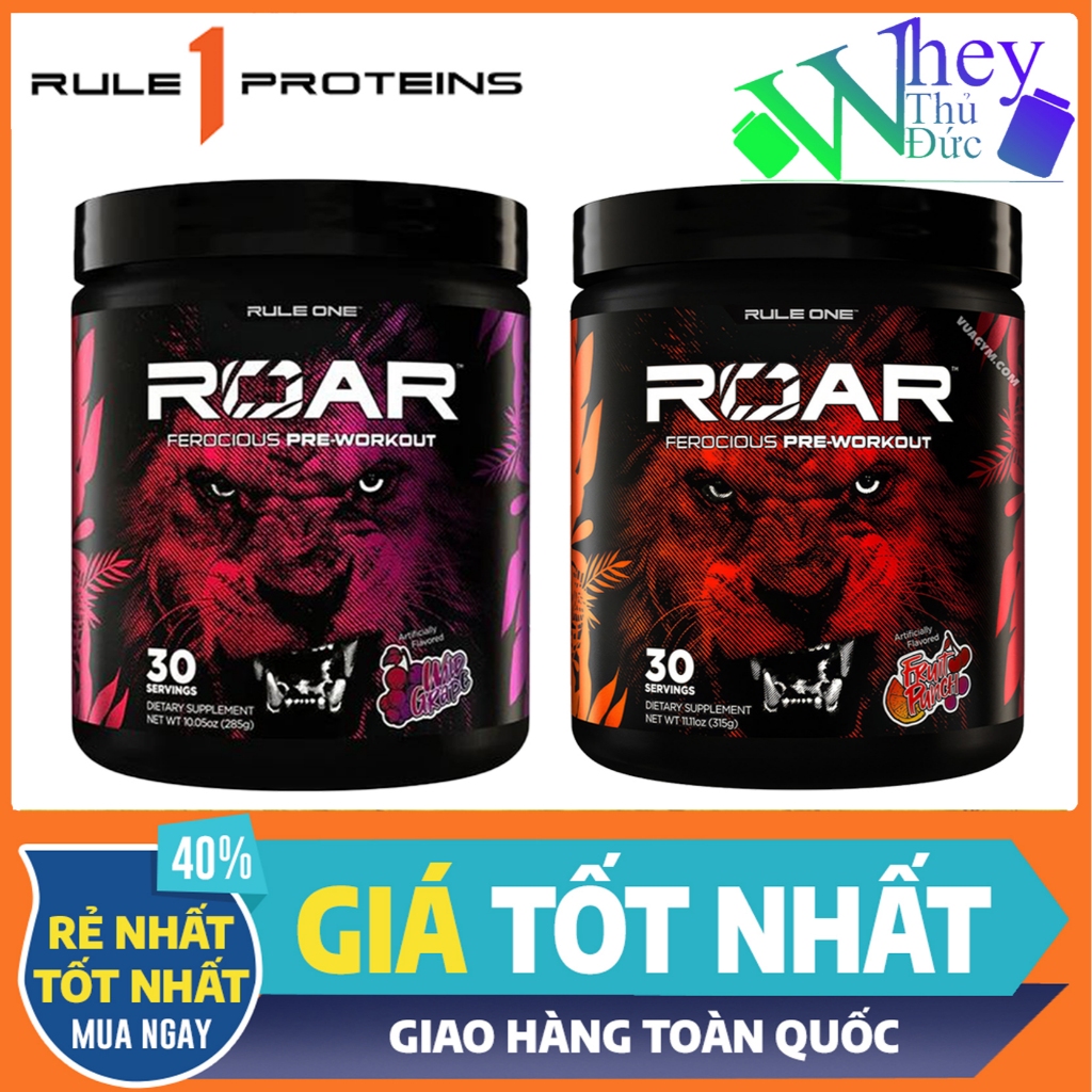 (Grape) Combo 2 boxes of Pre Roar 30 servings RULE 1 - Pre Workout ...