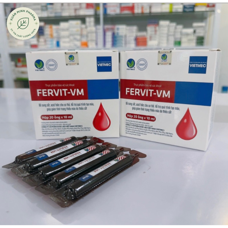 Fervit VM - Organic Iron Supplement, Folic Acid, Anemia (Box Of 20 ...