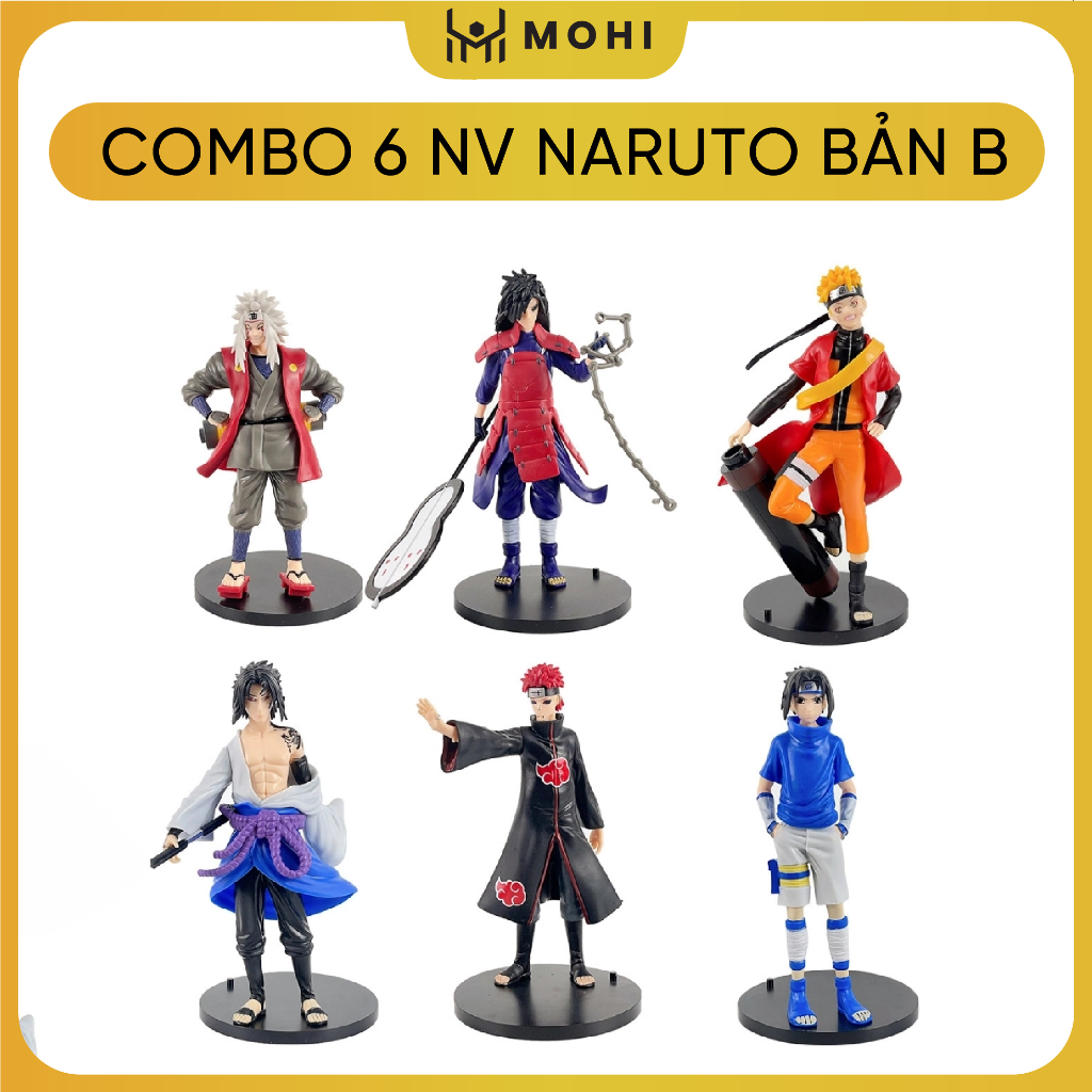 Naruto Model Set of 6 Naruto Characters Version B - Height 18 - 19cm ...