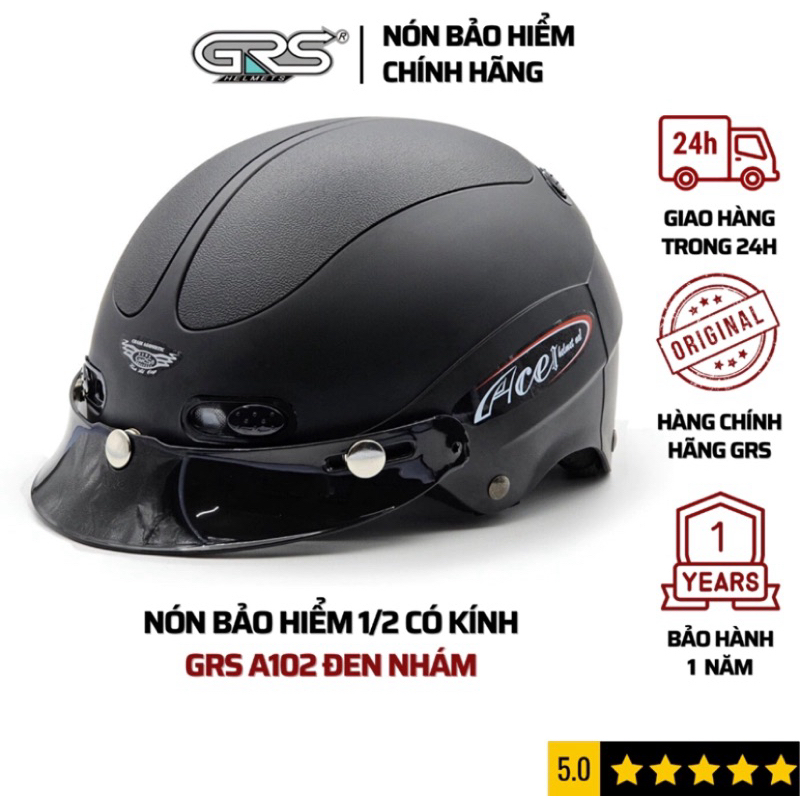 Grs HELMETS A102 first half helmet, with a cap, compact and safe design ...