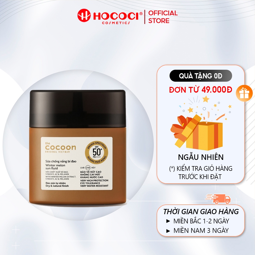 Cocoon Broad Spectrum Sunscreen Milk with Winter Melon Extract SPF 50 ...