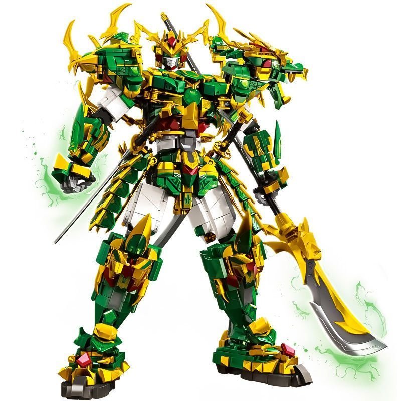 Assemble The Leyi 62030 robot Model Block Chinese Style Mech Guan Yu ...