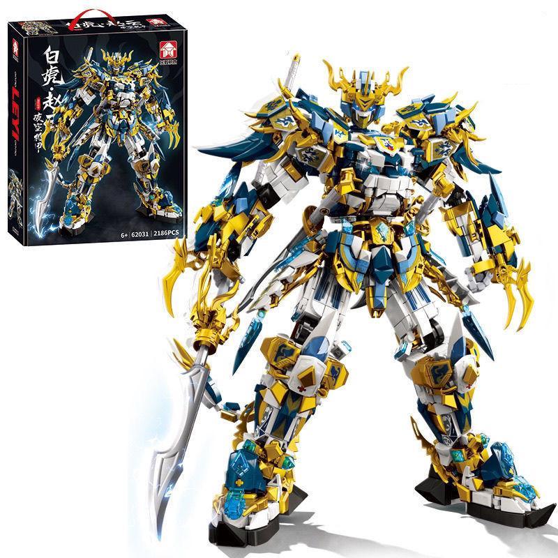 Assemble The Leyi 62031 robot Model Block Chinese Style Mech Guan Yu ...