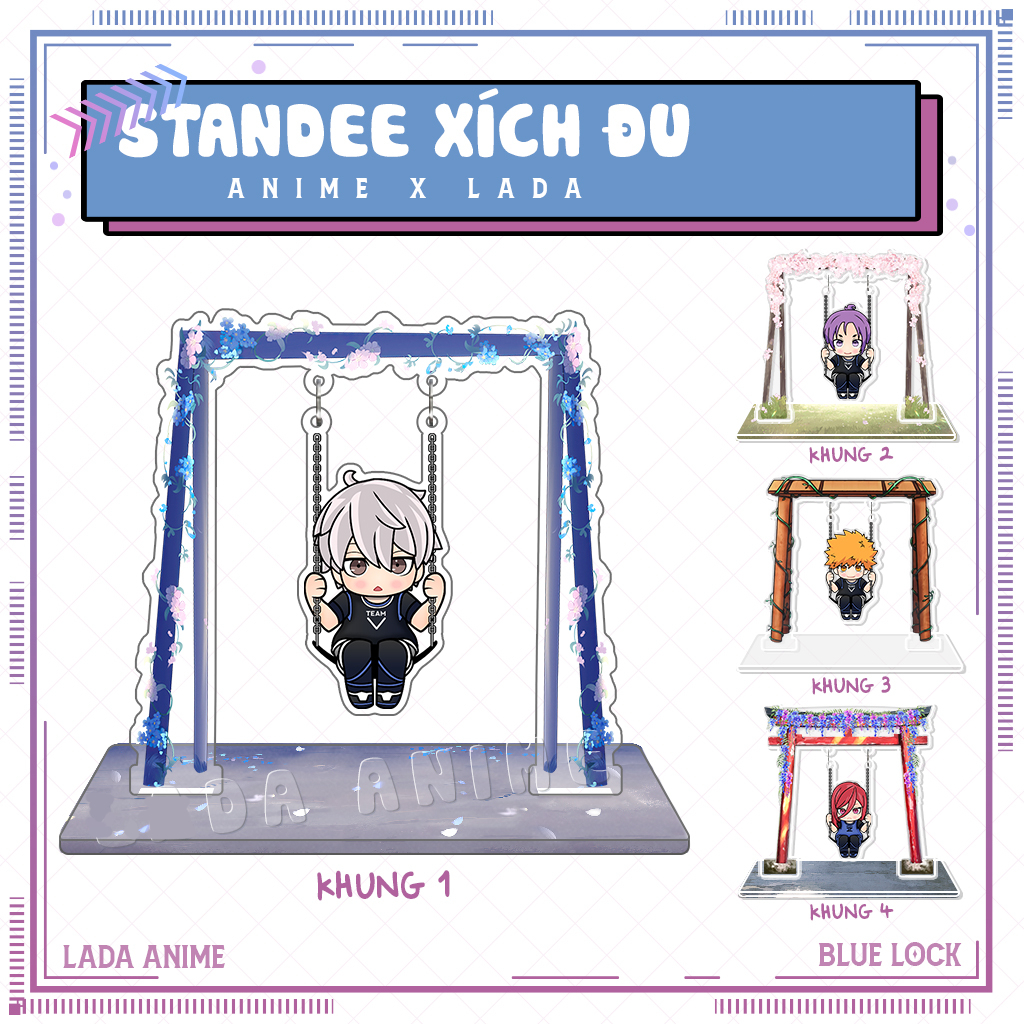 Standee Blue Lock Isagi Bachira Nagi Reo Anime Manga Swing Japan Desk ...