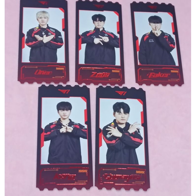 Ticket special t1 chengdu / msi gumayusi, faker, Oner, Zeus, Kera Photo ...