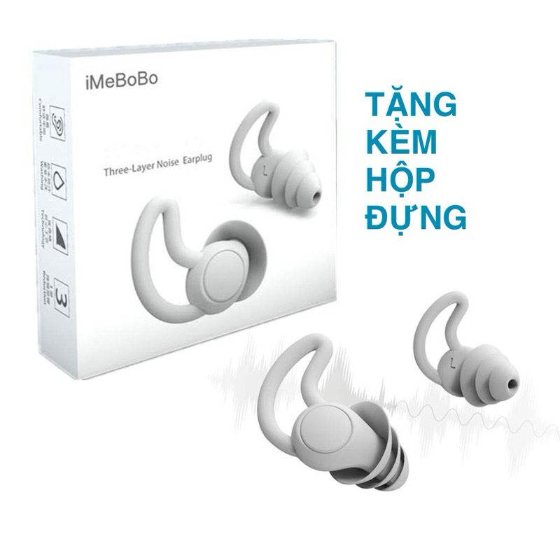 Imebobo 3-layer Silicon noise-canceling earplugs Eliminate 90% of noise ...