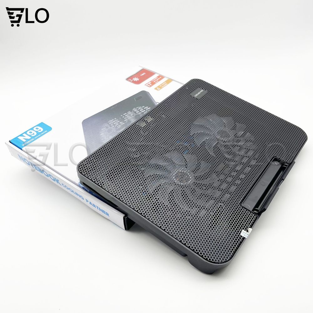 Laptop Heatsink Pad N99, 2 Fans, Leds, With Raise And Lower For Laptops ...