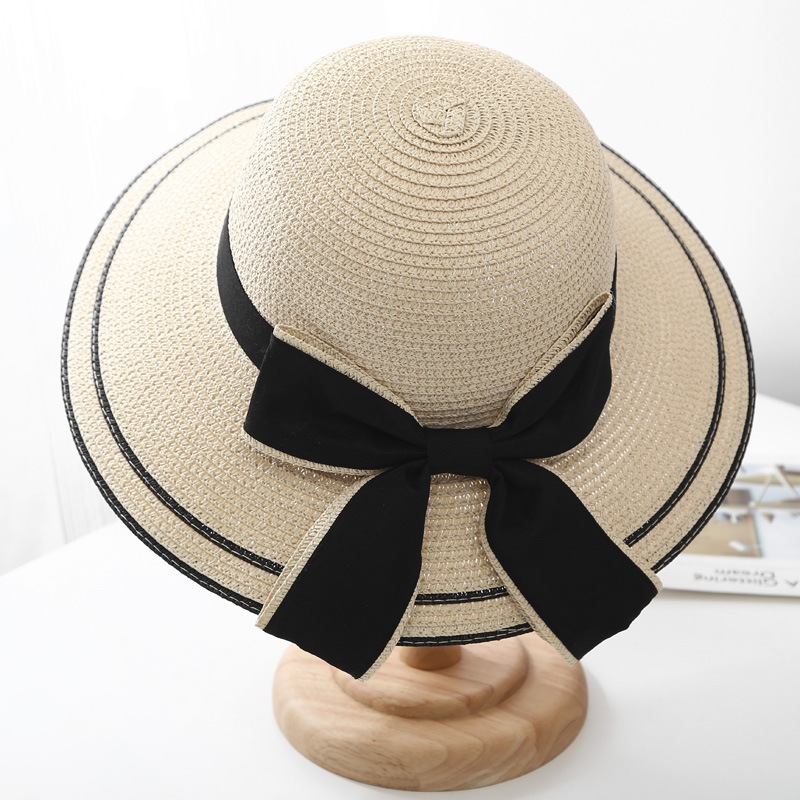 [Full Price] Papyrus hat with small bow belt fashion 2 colors | Shopee ...