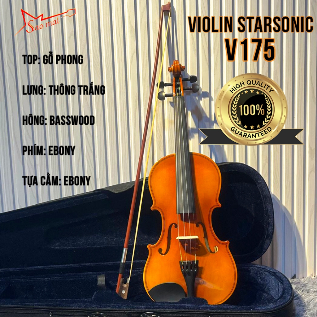 (Genuine Full Box 100%) STARSONIC V175 Whole Wood Violin | Shopee Malaysia