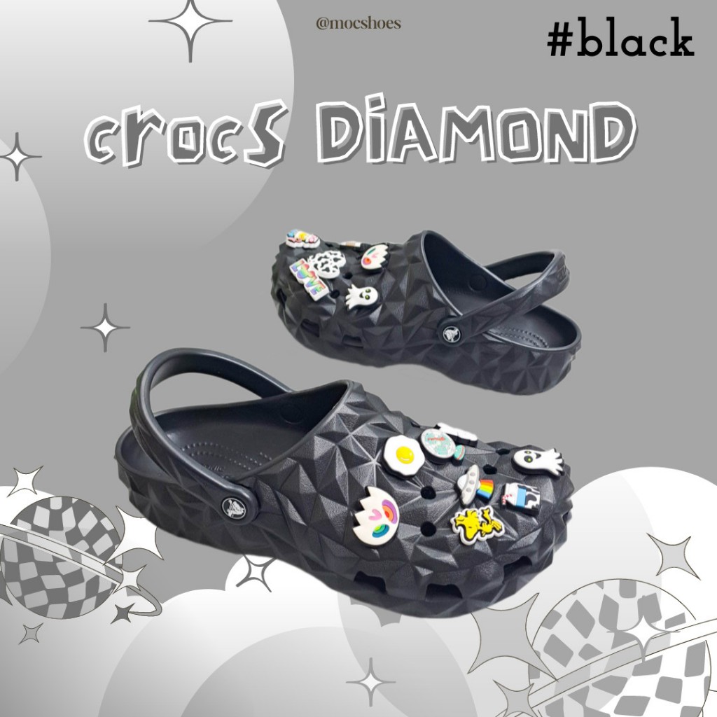 [GENUINE] - Clog UNISEX CROCS BAYA - BLACK DIAMOND | Shopee Malaysia
