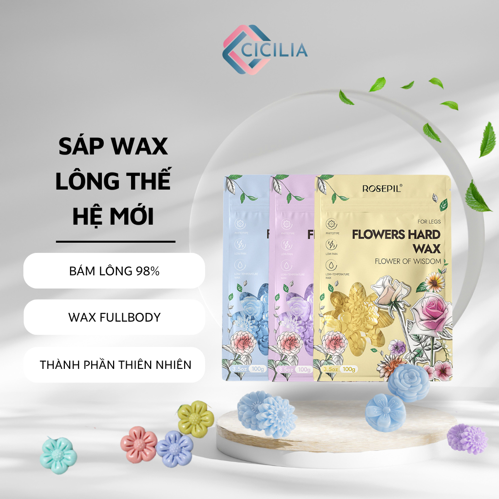 100gr CICILIA Hair Wax New Version Cute Flower Design Full Body Wax ...
