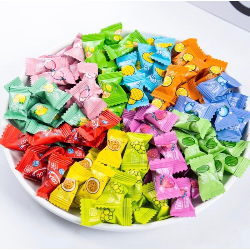 500G(~500 Pieces) Delicious Vitamin C Sugar-Free Fruit Candy, 12 Flavor ...