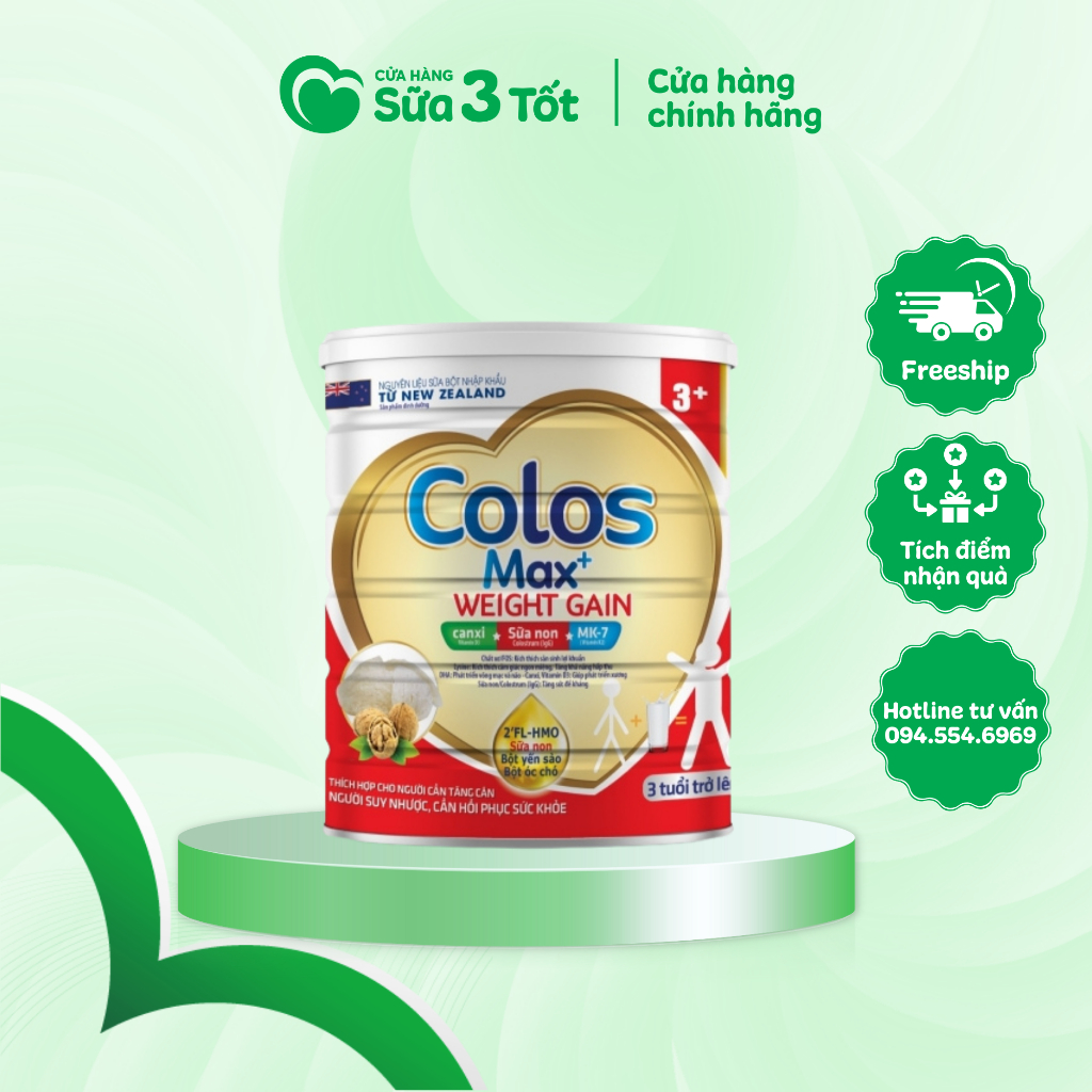 Colos Max + Weight Gain Milk Powder (3 Years Old - Thin People Need To ...