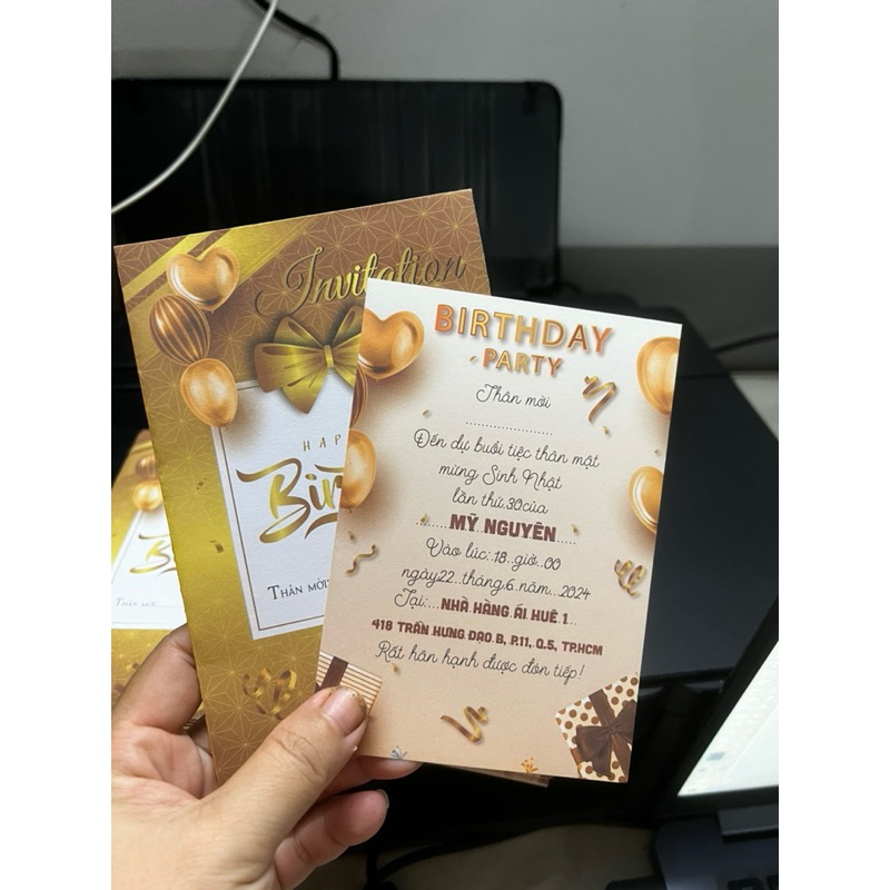 Combo of 50 luxury adult birthday invitations with names | Shopee Malaysia