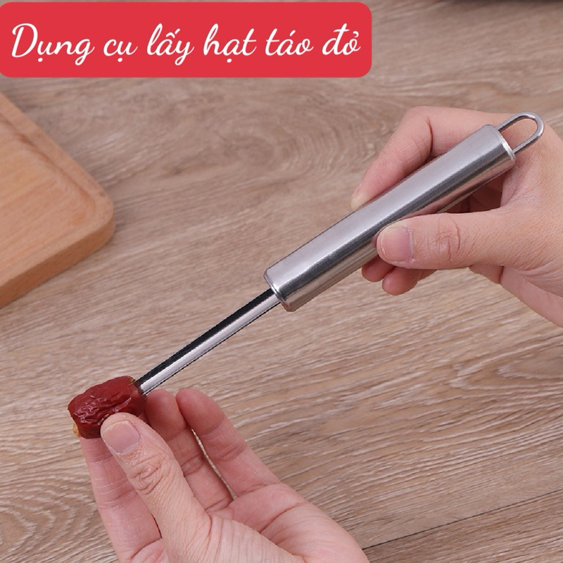 Super convenient bright red and dried cherry apple seed picker made of ...