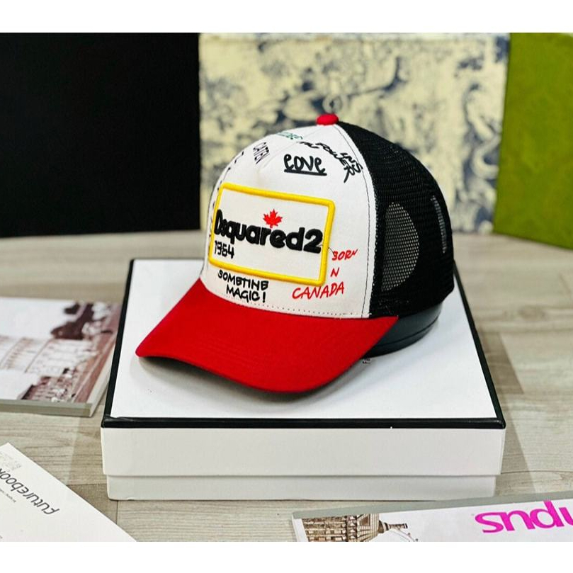 (NEW) Dsq men's and women's hats and caps in khaki fabric and mesh ...