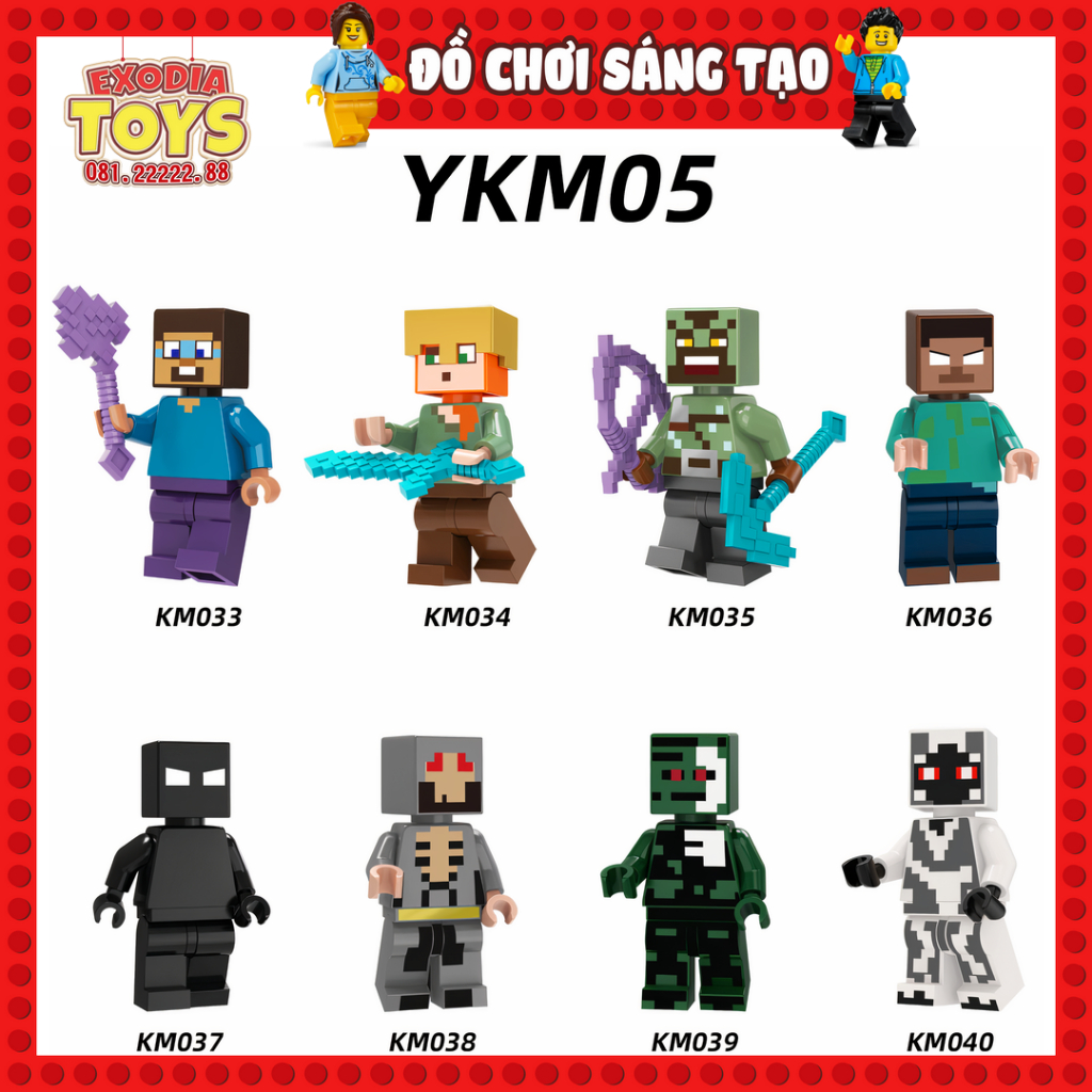 My World Minecraft Game Character Minifigure Puzzle - Creative ...