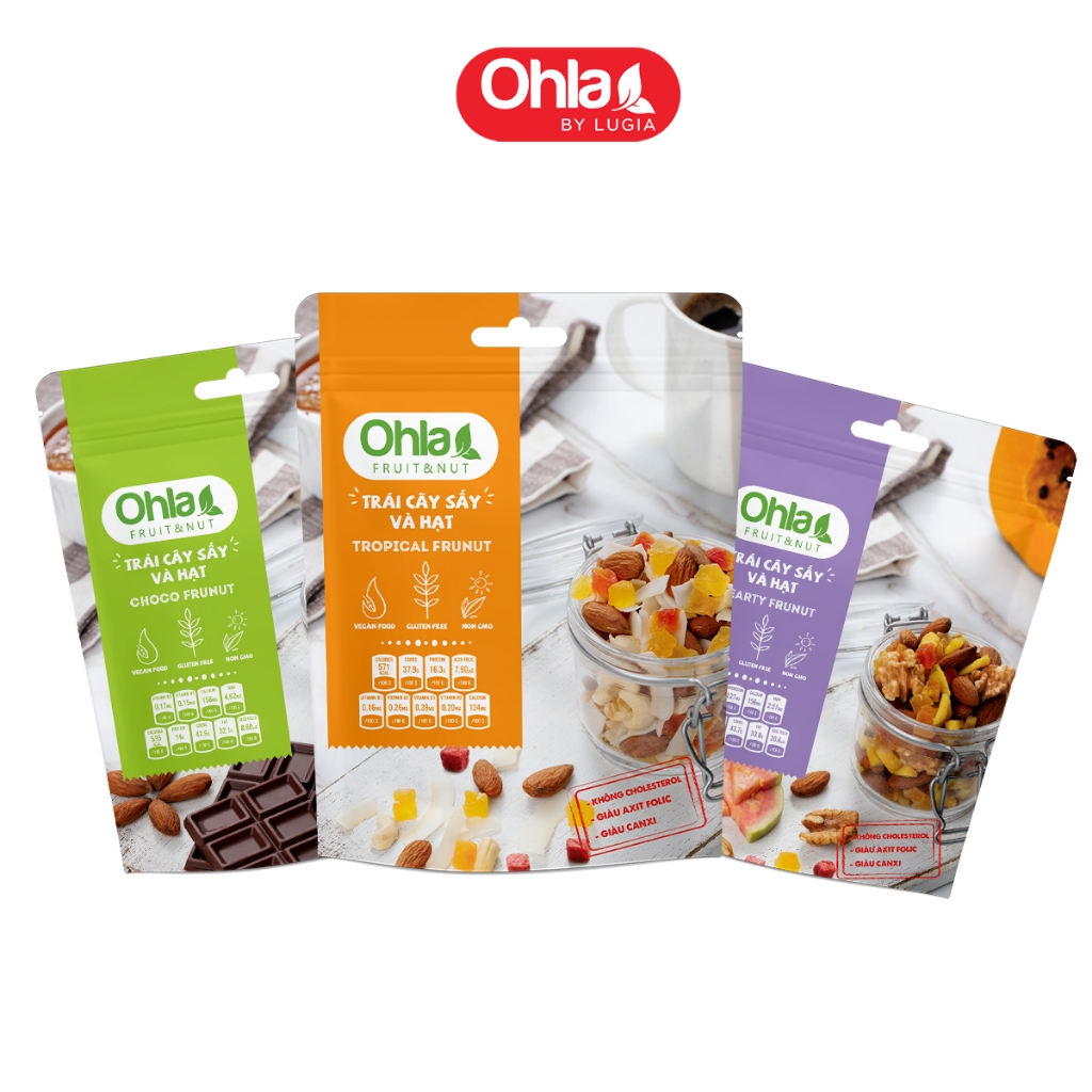 Combo Trailmix Omega Ohla (dried fruit mixed with Choco seeds - hearty ...