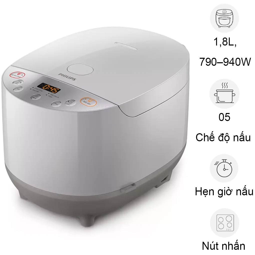 Philips HD4515/69 1.8L Electronic Rice Cooker | Hd4515 rice cooker with ...
