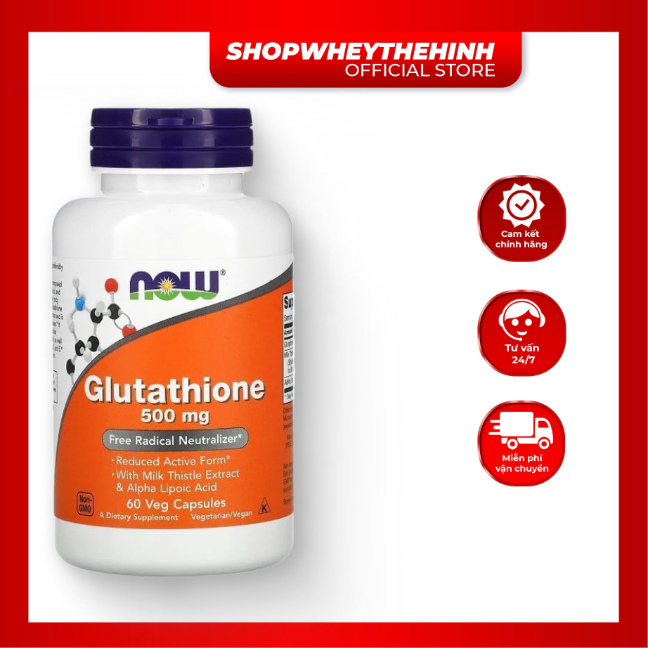 Now Glutathione oral tablet 500mg (60 capsules) | Beautiful Skin, Anti ...