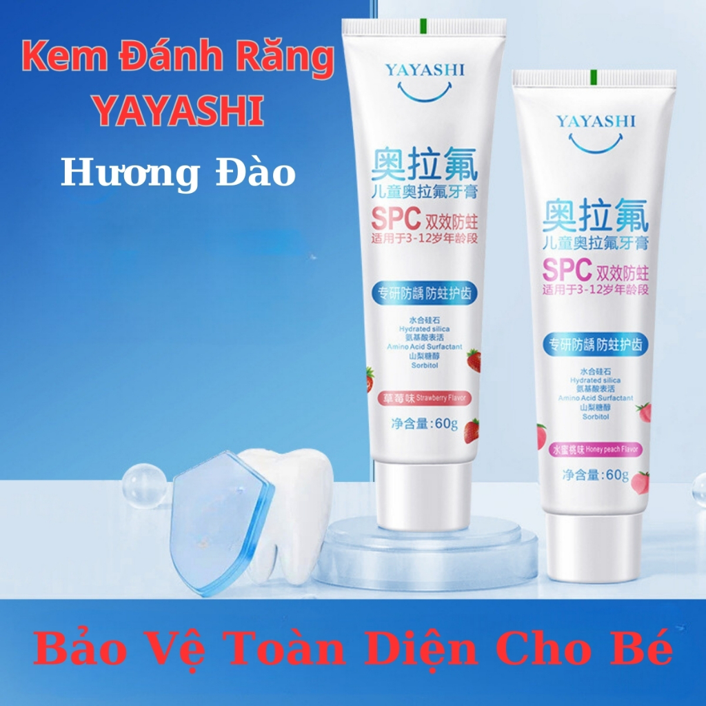 Yayashi Children'S Toothpaste 60g Tube Suitable For Children 3-12 Years ...