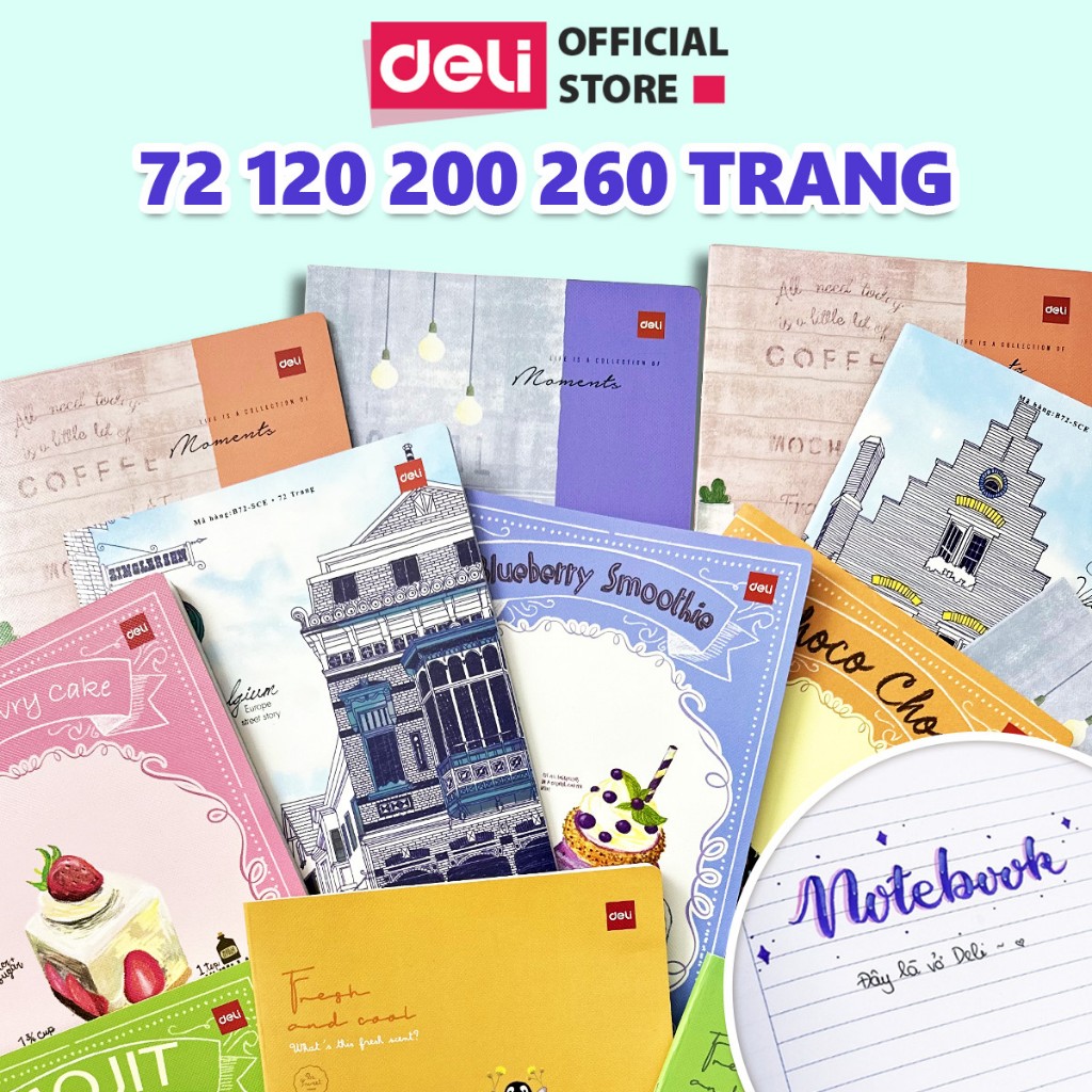 [Multiple Models] Deli Horizontal Notebook Student Notebook 72 / 120 ...