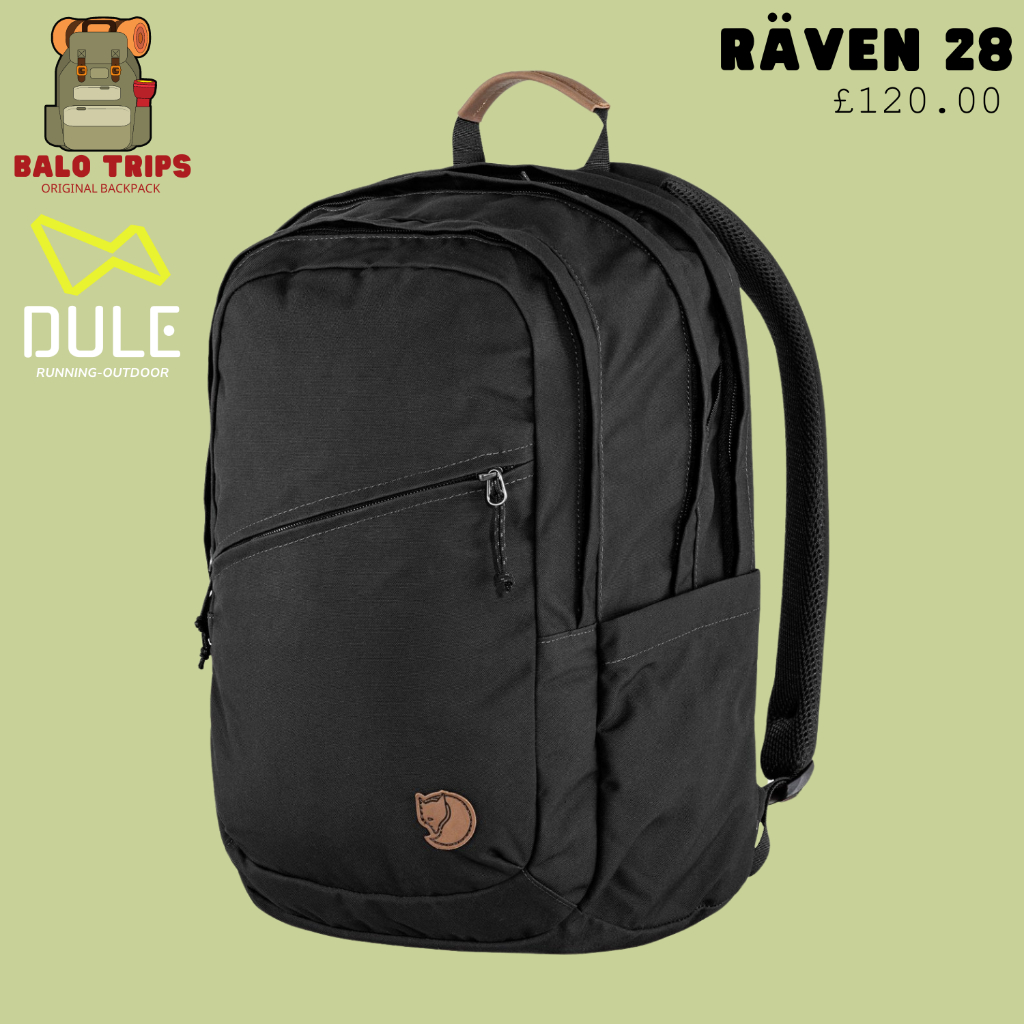 Fjallraven Raven 28 Travel - School Backpack - Black | Shopee Malaysia