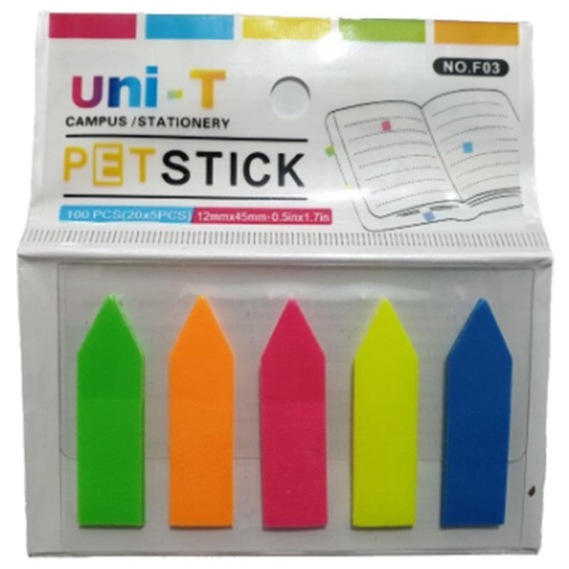 5-color plastic note paper Uni-T type 5-color plastic note paper ...