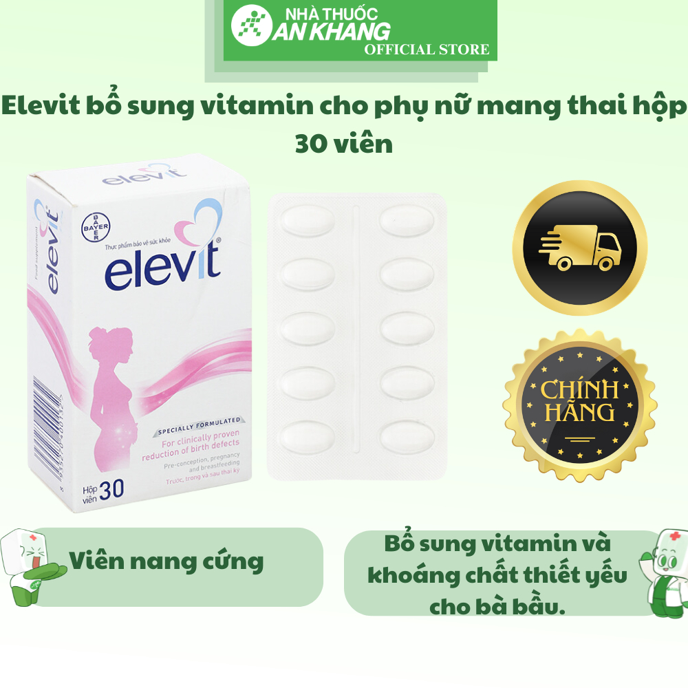 Elevit vitamin Supplement For Pregnant Women With A Box Of 30 Tablets ...