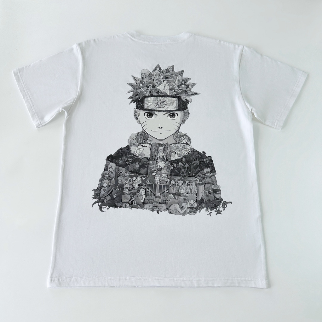 Naruto t-shirt, colorless version, 100% cotton, 2-way Oversize form ...