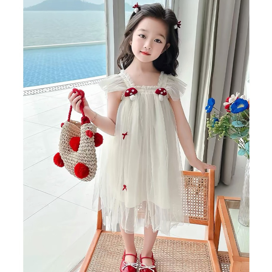 Princess chiffon dress with cute chest elastic wings for babies from ...