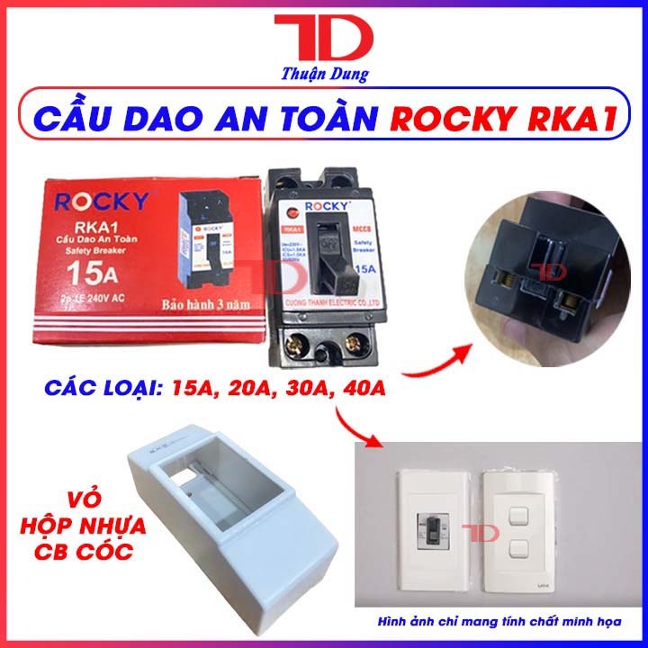Rocky RKA1 15A 20A 30A 40A Safety Circuit Breaker With Shell, Shellless ...