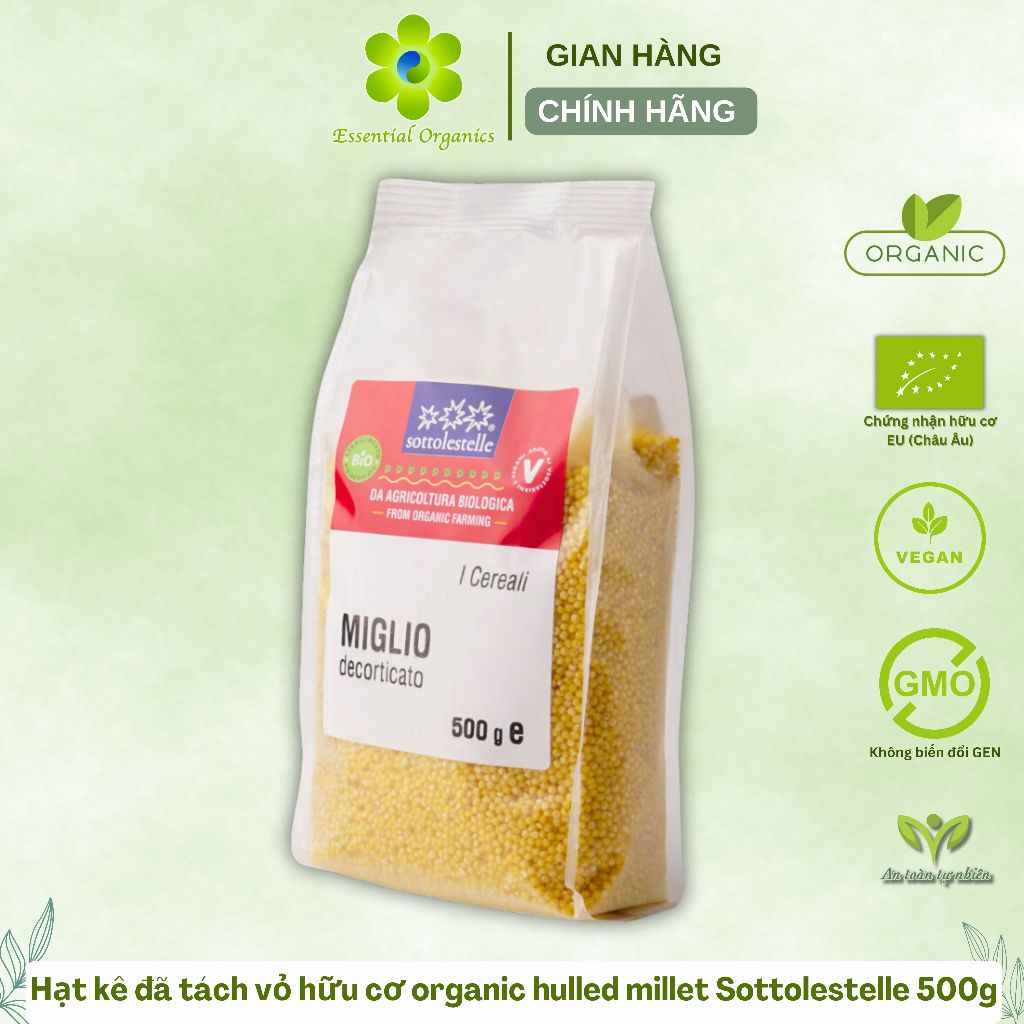 Organic Peeled millet hulled millet millet Sottolestelle 500g | Shopee ...