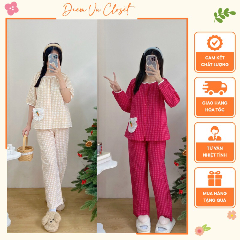 [Real Picture] Cute caro Pajama Set With Carrot Bag, Female caro Home ...