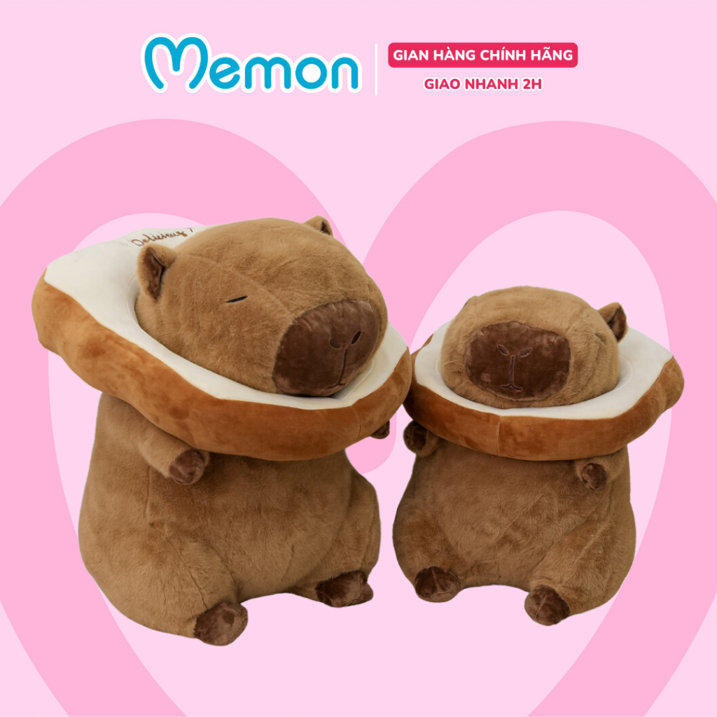 Memon capybara teddy bear, adorable premium sandwich capybara mouse ...