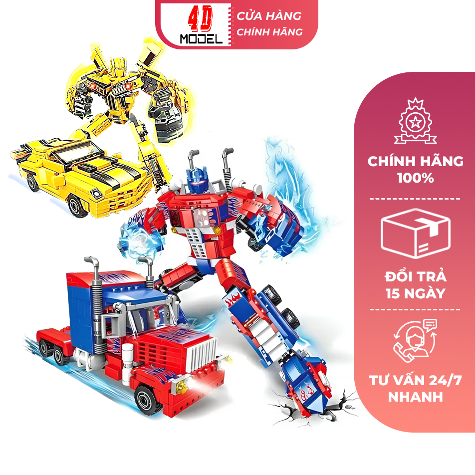 Lego Toy Set Assembling Transformation 6 in 2 Optimus Prime Robot ...