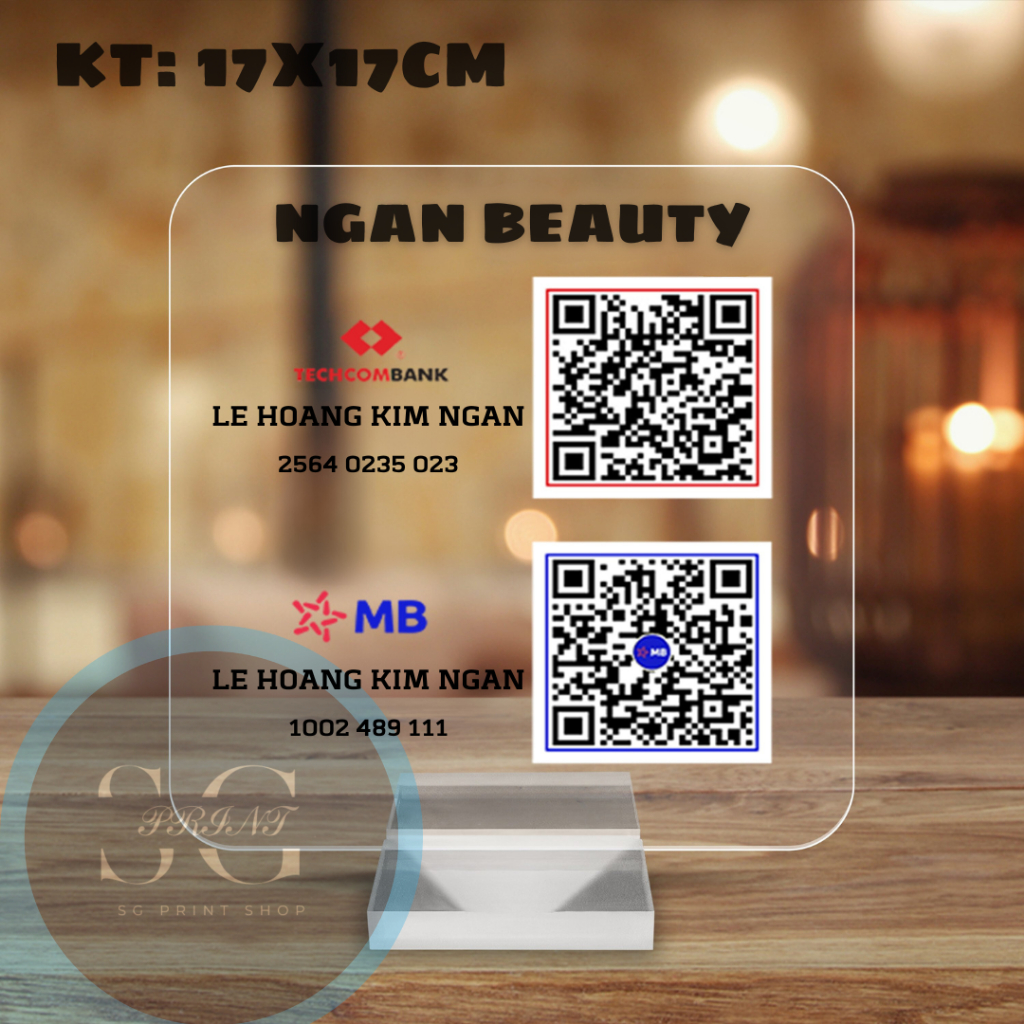 Desktop QR code board made of luxurious acrylic mica material, durable ...