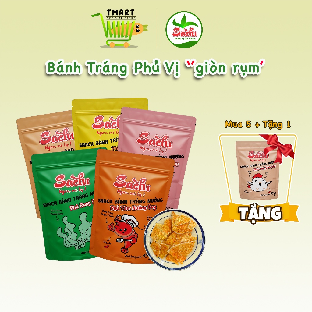 [5 Get 1 Free] Crispy SACHI Grilled Rice Paper Snack (45g Pack ...