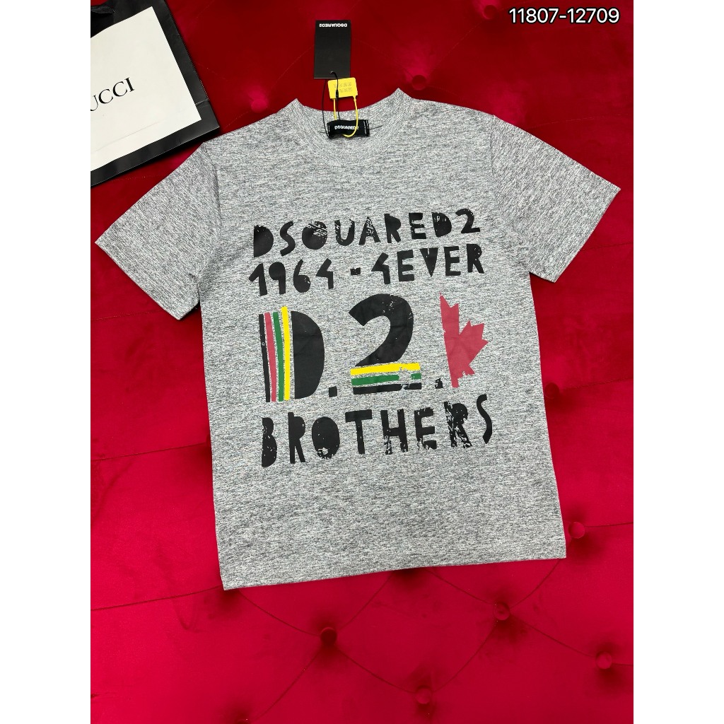 High-quality DSQ Men'S T-Shirt in Gray With hot hit logo Printed ...