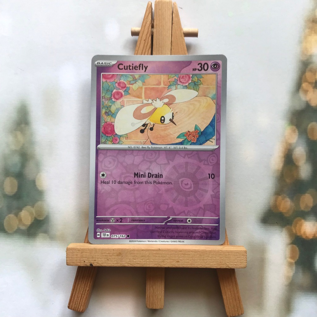 Cutiefly Pokemon Picture Card 075/162 - Scarlet & Violet Temporal ...