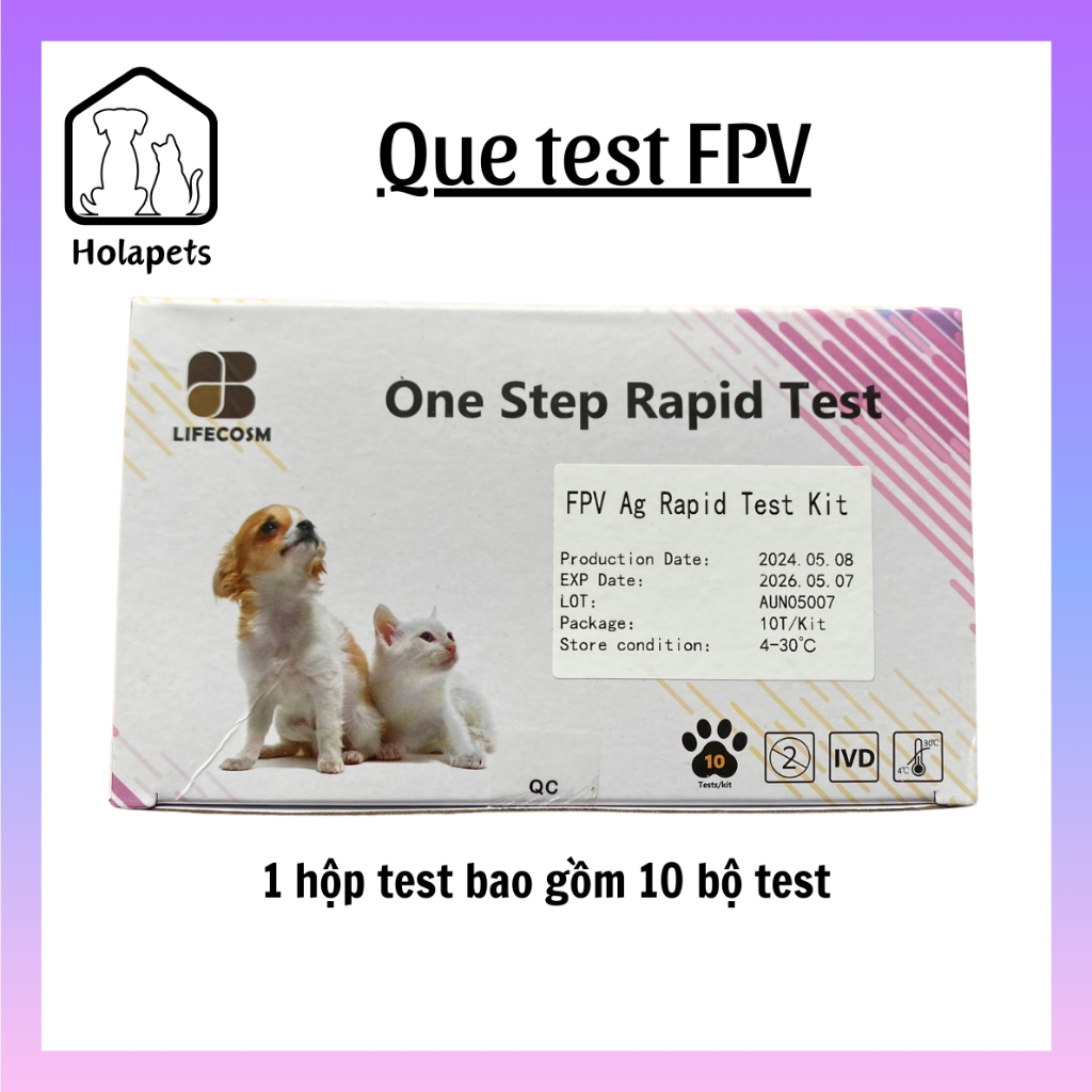 Fpv test Kit for Cat Lymphatic Leukopenia (1 box of 10 tests) Holapets ...
