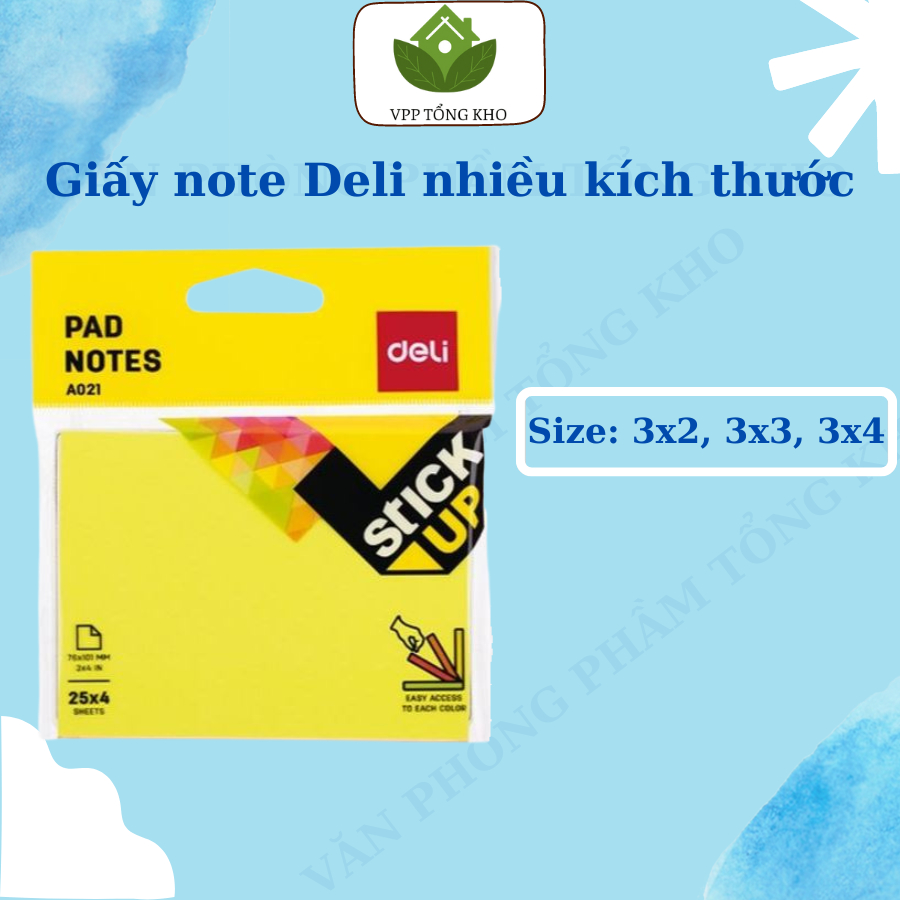 Deli NOTE Paper Many Sizes 3x2, 3x3, 3x4 | Shopee Malaysia